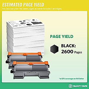 S SMARTOMNI TN450 TN420 Compatible Toner Cartridge for Brother TN-450 TN-420 use for HL-2230 HL-2240 HL-2270DW HL-2280DW MFC-7360 MFC-7460 MFC-7860DW DCP-7055 IntelliFax 2840 2940(Black, 2 Pack)