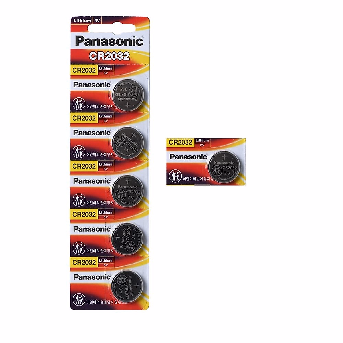 Panasonic CR2032 Battery Lithium cr-2032 3V Coin Cell pack of 6 batteries"panasonic brand name batteries" exp. date 2022
