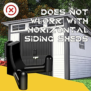 ziyue 10 Pack Tool Hook for Lifetime Shed Accessories Shed Storage Organization for Shovels Tooles, NOT Work on Any Sheds with Horizontal Siding (10 Pack)