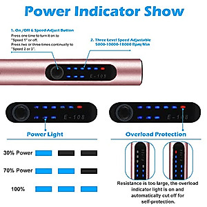Topretty Electric Engraving Pen Kit, Cordless Rechargeable Grinding Pen with 35 Bits,Portable Mini Engraver Tools,DIY Rotary Etching Pen for Carving Glass Plastic Wood Ceramics Jewelry Manicure-Rose