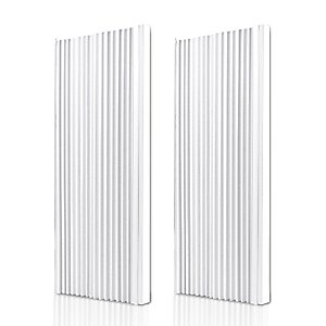 Flehomo Window Air Conditioner Side Panels with Double Layers, Adjustable Insulation AC Side Panel, Window Unit Replacement Screen, Fits Up to 17" x 10", White