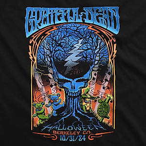 Liquid Blue Unisex-Adult Standard Grateful Halloween Dead Berkeley'84 SS Tee, Black, XX-Large