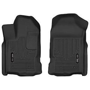 Husky Liners Weatherbeater Floor Mats | Fits 2019 - 2023 Ford Ranger Ext Cab, SuperCrew, SuperCab | Front Row, 2-pc Black - 13411