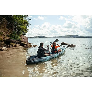 Perception Kayaks Tribe 13.5 Sit on Top Tandem Kayak for All-Around Fun Large Rear Storage with Tie Downs, Dapper