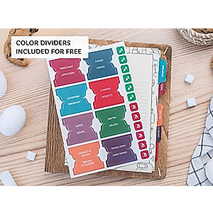 Personalized Recipe Book To Write In Your Own Recipes - Blank Recipe Binder Cookbook - Family Recipe Book Organizer (Large)