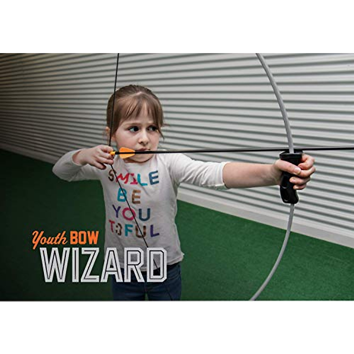 Bear Archery Wizard Bow for Youth, Recommended Ages 5-10, Ambidextrous, Continuous Draw Weight Up to 18 lb., Continuous Draw Length Up to 24-inches