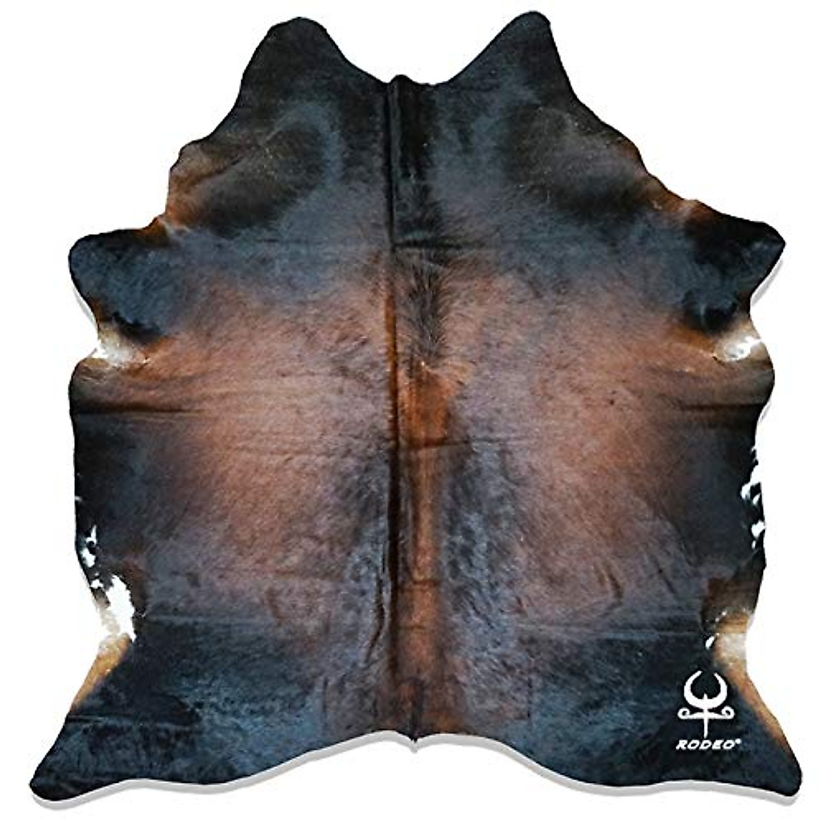 rodeo® Brazilian Longhorn Reddish Brown Cowhide Rug Size Approx 6x7 ft ( 182 cm to 213 cm) XXL