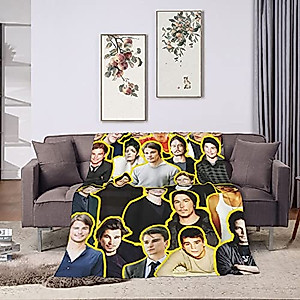 Blanket Josh Hartnett Soft and Comfortable Warm Fleece Blanket for Sofa, Office Bed car Camp Couch Cozy Plush Throw Blankets Beach Blankets