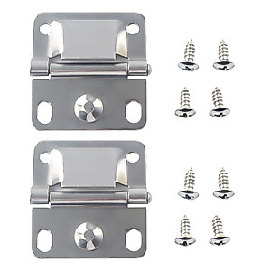 Cooler Stainless Steel Hinges with Screws Set Replacement -Compatible with Coleman Camping ice Chest Coolers Accessories 5235 6262 6270 (2 -Pack Stainless Steel Hinges)