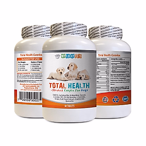 MY LUCKY PETS LLC Dog Skin Itch Relief - Dogs Total Health Complex - Hair Coat Skin Teeth Gums Eye Urinary Support - Immune Booster - coq10 for Dogs chewable - 60 Treats (1 Bottle)
