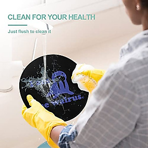 I Am The Walrus Printed Round Cutting Board Glass Chopping Blocks Mats Food Tray for Home Kitchen Decoration