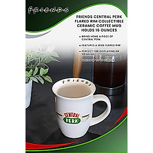 Silver Buffalo Friends Central Perk Logo Wide Rim Ceramic Mug, 16 Ounces