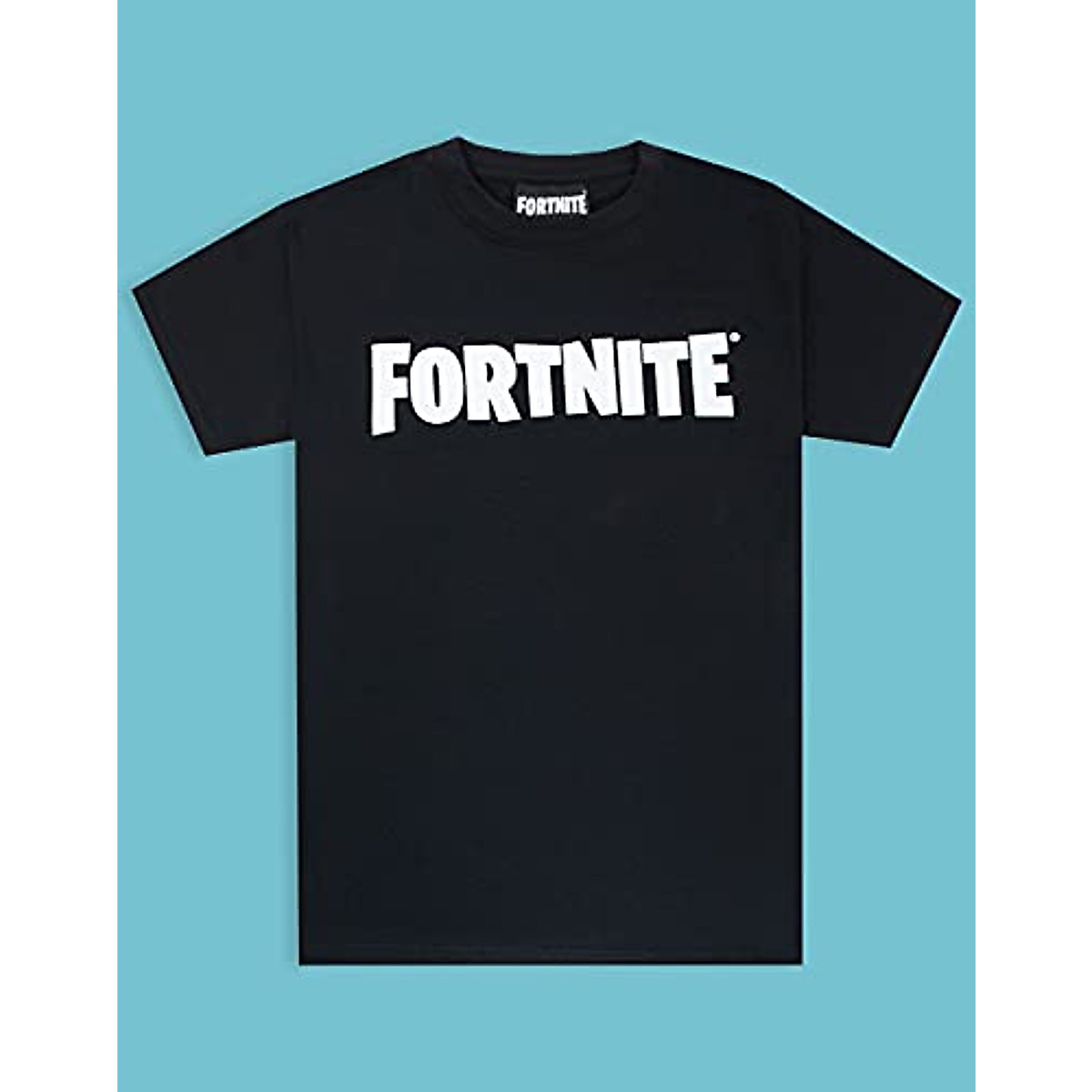FORTNITE Logo Boys T-Shirt Black Short Sleeved Gamer Top 9-11 Years