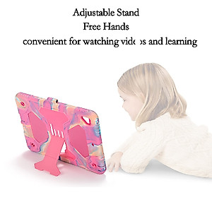 iPad Air 2 Case iPad 6th Generation Case iPad 5th Generation Case Shockproof Case Ultra Slim Lightweight Stand Case for 9.7 inch iPad (Pink)