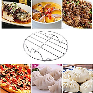 3 Pack Round Cooling Steaming Cake Rack, Stainless Steel Circular Wire Baking Rack for Air Fryer, Stockpot, Pressure Cooker (6/7/8 Inch)