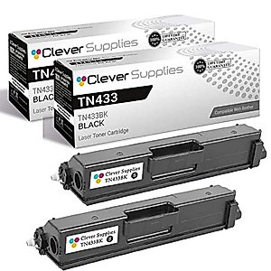 CS Compatible Toner Cartridge Replacement for Brother TN433 TN431 TN-433 TN-431 TN433BK/TN431BK 2 Black for HL-L8260CDW HL-L8360CDW HL-L8360CDWT HL-L9310CDW HL-L9310CDWT HL-L9310CDWTT