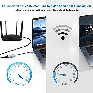 USB C to Ethernet Adapter, atolla USB Type-C to LAN Network RJ45 Gigabit Ethernet Adapter, Thunderbolt 3 Compatible with MacBook Pro, MacBook Air, iPad Pro, Surface, XPS and More