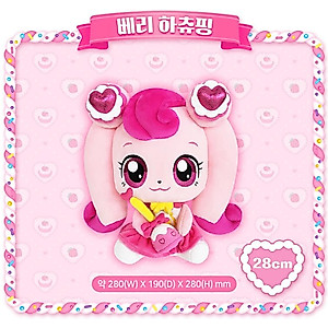 RaoNEE Catch Teenieping Heartsping Season 4 Berry Heart Teenieping Stuffed Toy 10in 하츄핑 (Pink)