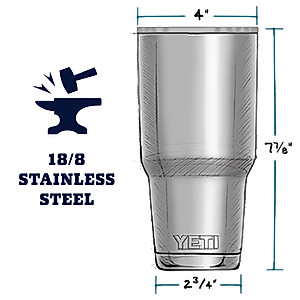YETI Rambler 30 oz Tumbler, Stainless Steel, Vacuum Insulated with MagSlider Lid, Agave Teal