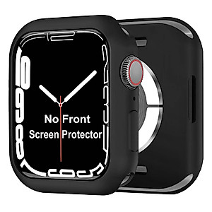 BOTOMALL Compatible with Apple Watch Bumper Case 45mm Series 9 Series 8 Series 7 Soft Flexible TPU Thin Lightweight Protective Cover for iWatch [NO Front Screen Protector]