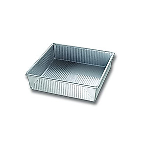 USA Pan Bakeware Square Cake Pan, 9 inch, Nonstick & Quick Release Coating, Made in the USA from Aluminized Steel