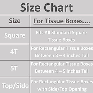 Tissue Box Cover Rectangle - Tissue Box Holder Rectangular - Compatible with Puffs - Acrylic Marble Bathroom Accessories Decor