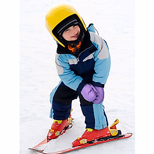 6 Pairs Waterproof Gloves Kids Winter Snow Mittens Windproof Ski Gloves for Weather Children Outdoor Activities (Solid Colors,5-8 Years)