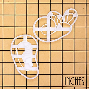 Set of 2 Ear cookie cutters (Designs: Anatomical Human Ear and Cochlea Inner Ear), 2 pieces - Bakerlogy