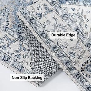 YOUFORTONG Washable 5x7 Area Rugs: Rugs for Living Room Ultra Soft Carpet for Bedroom Waterproof Rug Non Slip Rugs for Hardwood Floors (Gray, 5x7)