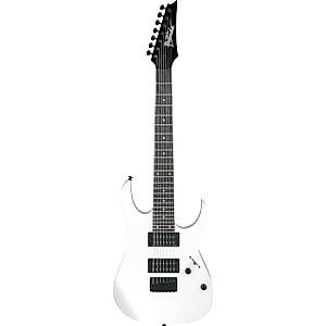 Ibanez GRG 7 String Solid-Body Electric Guitar, Right, White, Full (GRG7221WH)