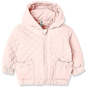 Amazon Essentials Unisex Babies' Reversible Lightweight Puffer Jacket (Previously Amazon Aware), Light Pink, 18 Months