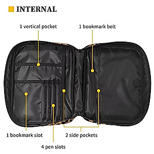 COEQINE Bible Covers Leopard Print Bible Case Bible Carrier Church Bag with Handle,Zipper and Pockets Bible Covers for Girls Women