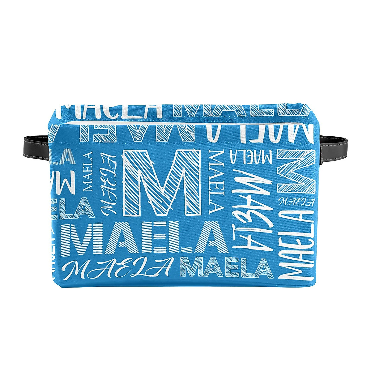 ZAACUSTOM Foldable Personalized Toy Box for Boys Girls with Name Waterproof Kids Custom Storage Bin Baskets Cube Boxes Organizer with Handles for Organizing Shelf Closet, 1 Pack