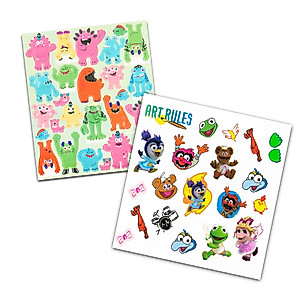 Disney Bundle Muppet Babies MINI Backpack Set ~ 3 Pc Bundle With 11 inch School Bag for Toddlers, Kids, Stickers, and Tattoos (Muppet Supplies)