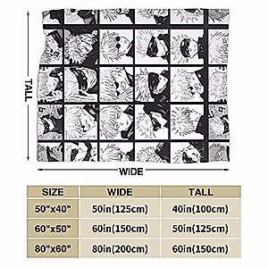 Gojo Satoru Soft and Comfortable Warm Fleece Blankets Beach Blanket Picnic Blankets Throw Blankets (60"x50")