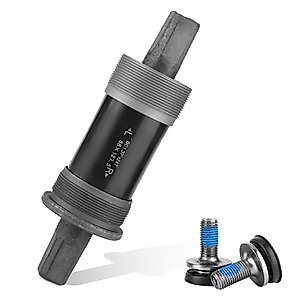 VGEBY1 Bike Bottom Bracket Square Hole Crank Axis, Bicycle Middle Mountain Bike Center Shaft for Square Tapered Spindle Crank(68X127.5L)