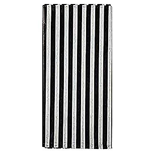 6 Pcs Disposable Black White Stripe Plastic Tablecloth, 108 Inch x 54 Inch Ractangle Tablecover, for Party, Dance and Picnic (Black White Stripe)