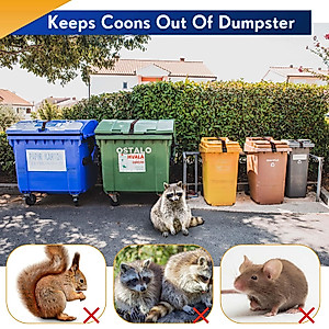 Wesnoy 6 Pack Trash Can Lid Lock Garbage Can Lock Adjustable Garbage Can Security Strap Stretchable Elastic Strap Garbage Strap Outdoor Trash Can Locks for Animals, Squirrels, Dogs, Raccoons