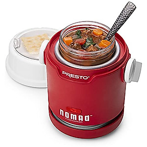 Presto 06015 Nomad Mason Traveling, Portable Food Warmer, 1 Pint Jar, Red