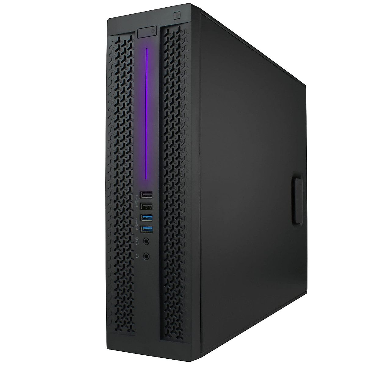 Periphio Iris Gaming PC Desktop Computer w/RGB Lighting | Intel Core i5-4690 3.9Ghz Turbo | GT 730 (2GB) | 8GB RAM | 500GB SSD | WiFi + Bluetooth | Windows 10 (Renewed)