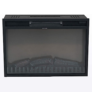 Moscow Electric Fireplace Insert Heater 26 inch Standing Wall Fake Fire Place, Remote Control with Timer, 4 Flame Setting, Safty Protection, Black