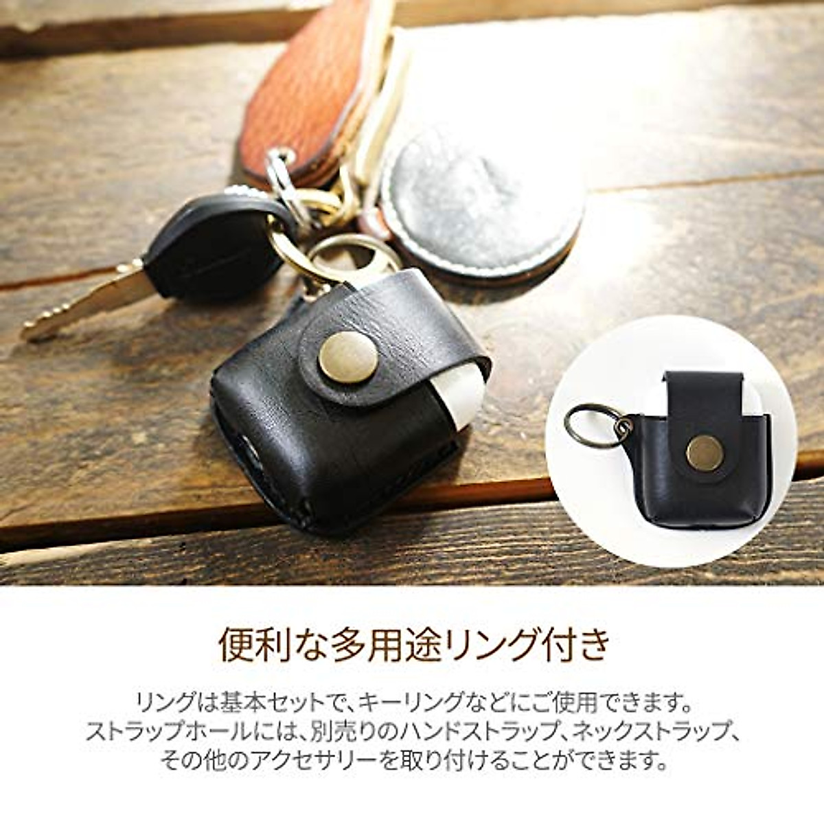 Hevitz Italian Genuine Leather Semi-Aniline AirPods Case, Blue