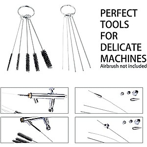 4 Set Airbrush Spray Gun Wash Cleaning Tools Needle Nozzle Brush Glass Cleaning Pot Holder
