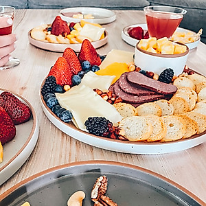 Mora 10.5-inch Porcelain Dinner Plate Set of 6 - Microwave/Oven/Dishwasher Safe, Scratch Resistant, Vanilla White