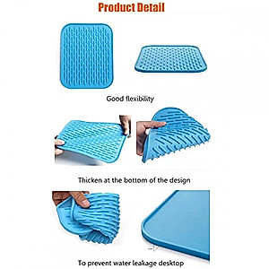 4 PCS Silicone Non-slip Mat Heat Resistant Table Placemat Kitchen Sink Dishes Cup Dry Coaster