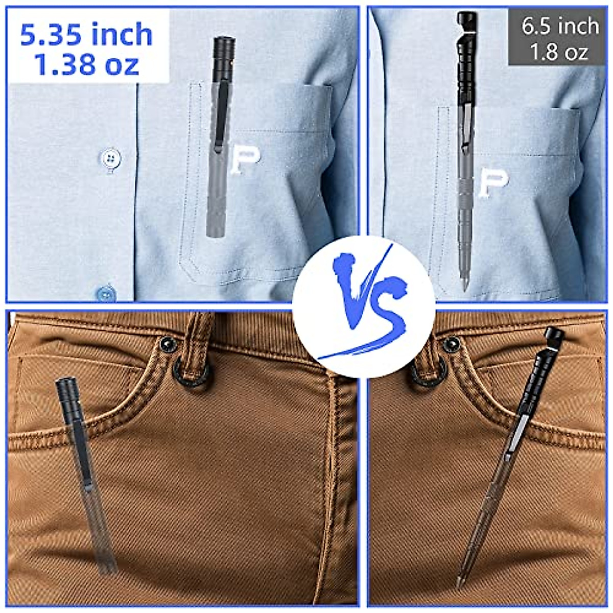 Multitool Tactical Compass Pen Screwdriver Opener with Flashlight,Emergency Whistle Writing Ballpoint Pen and More,Stocking Stuffers for Men, Christmas Gifts for Men Dad,Including Gift Box and bowknot