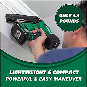 Metabo HPT 18V MultiVolt™ Cordless Brad Nailer Kit, 18 Gauge, 5/8" up to 2" Brad Nails, Includes (1) 18V 2.0Ah Lithium Ion Battery w/Fuel Gauge, Charger, Bag, Lifetime Power Tool Warranty, NT1850DFT