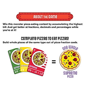 Semper Smart Games Blobby's Pizza Math Card Game: Crazy Fun Strategic Pizza Eating Contest Between Cute Monsters!