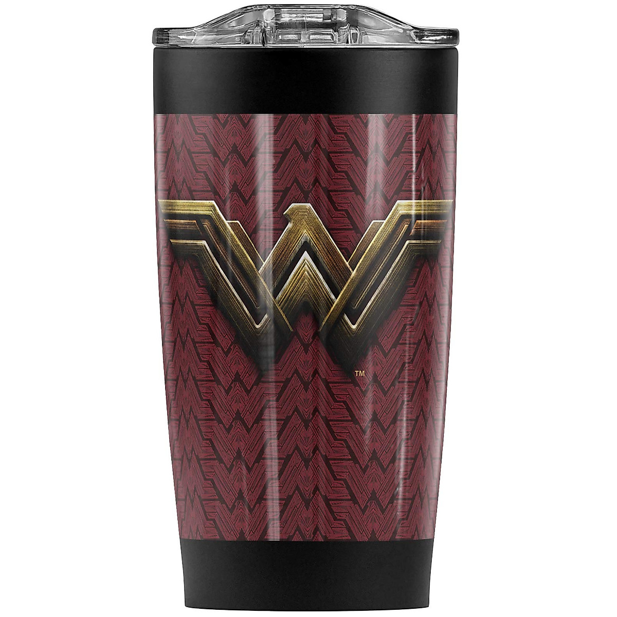 Justice League Movie Wonder Woman Logo Stainless Steel Tumbler 20 oz Coffee Travel Mug/Cup, Vacuum Insulated & Double Wall with Leakproof Sliding Lid