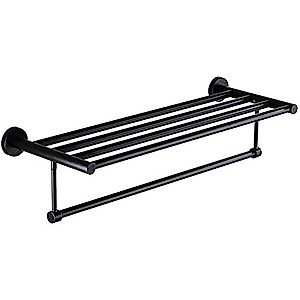 Towel Racks, Towel Rack Bathroom Shelf European Rack Stainless Steel Double Towel Rack Oil Rubbed Bronze Bath Towel Rack Shelf Wall Mounted Towel Rack Hotel Hardware Bathroom Accessories/50Cm/a